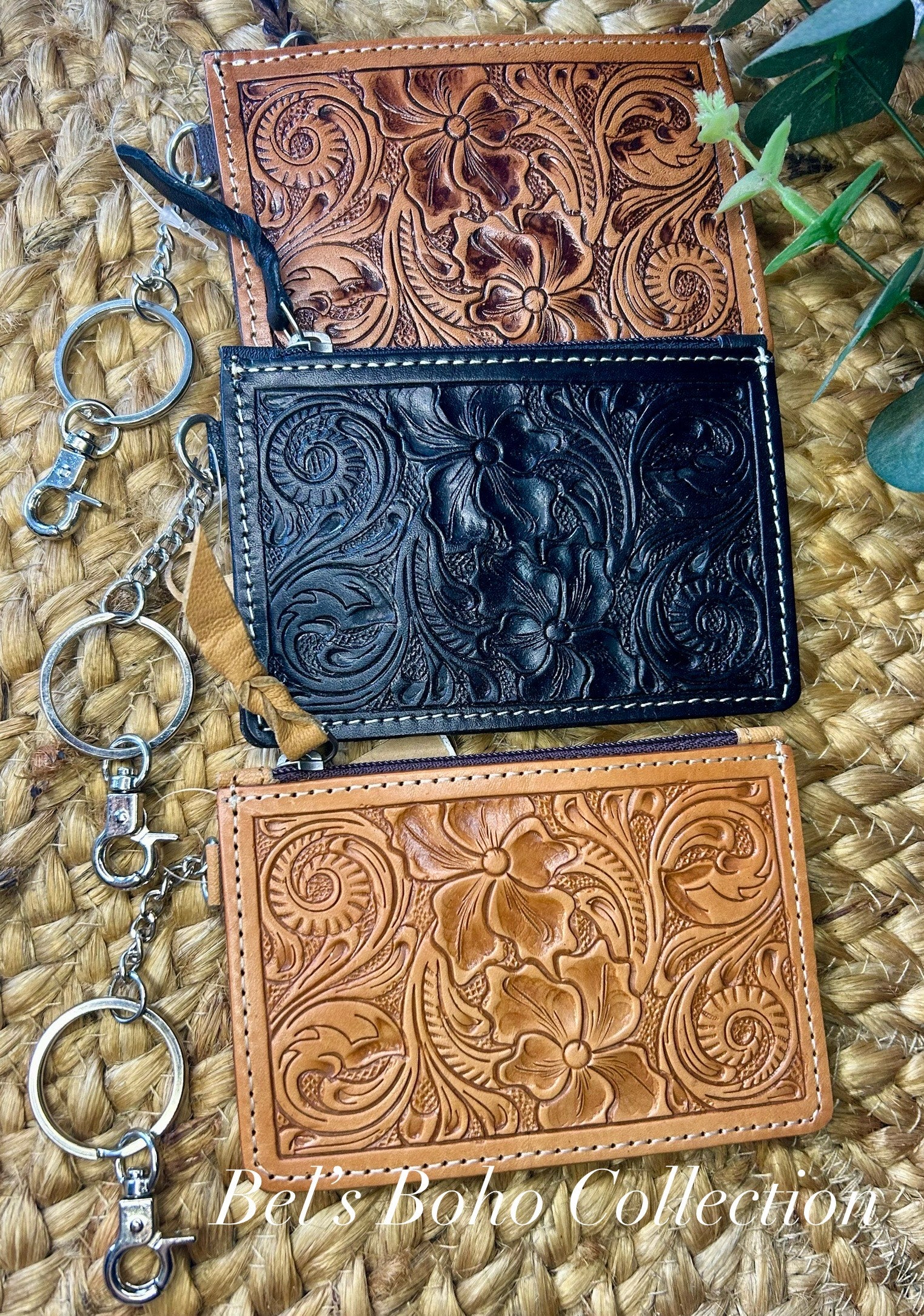 Hand Tooled Leather Key/Card Case – Bel’s Boho Collection